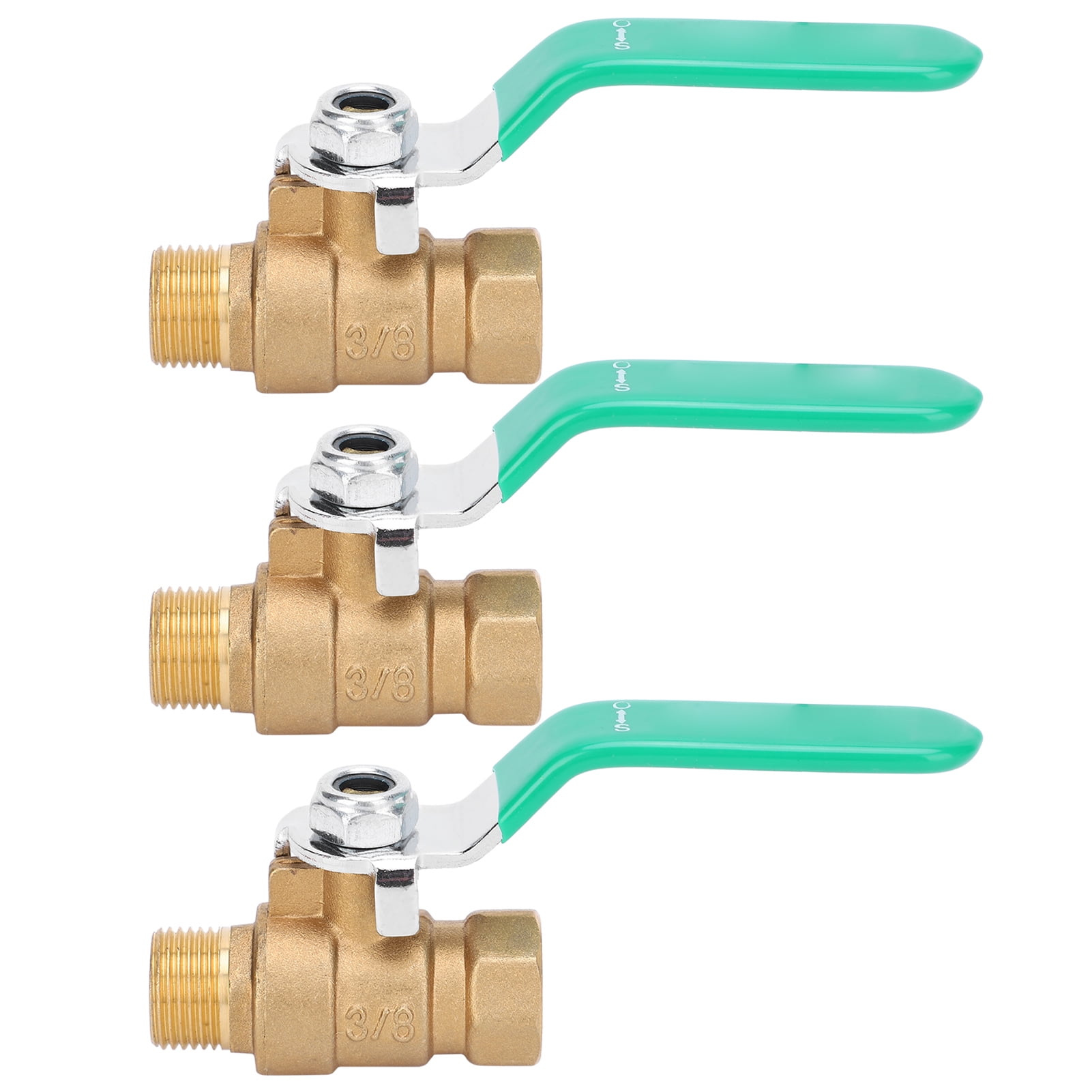 Heavy Duty 3/8in Threaded Brass Ball Valve - Male & Female Water Pipe ...