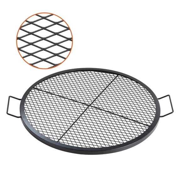 Heavy Duty 30 Inch Round Fire Pit Grill Grate - Portable Camping BBQ ...