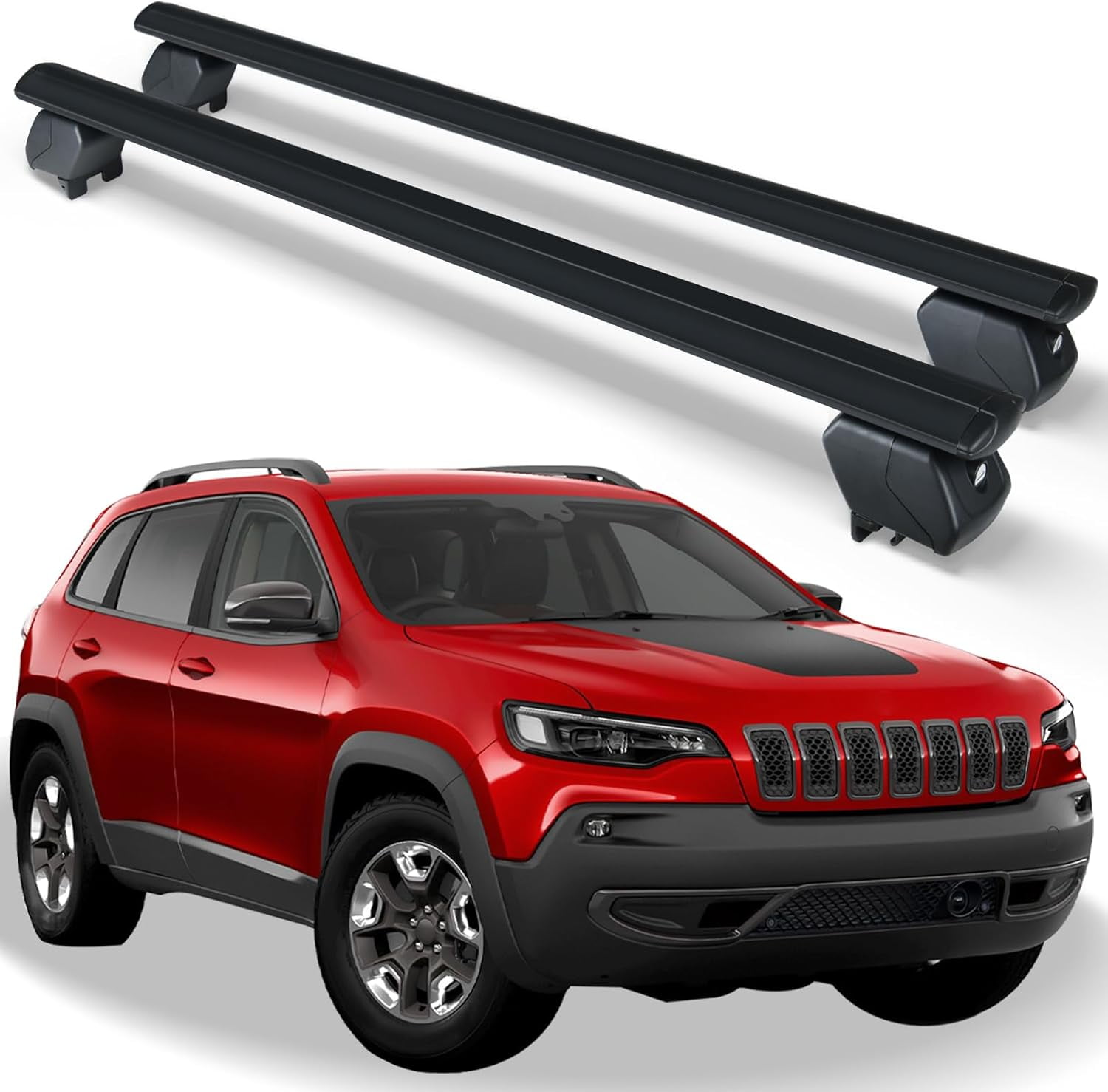 Heavy Duty 300 LBS Roof Rack Cross Bars Compatible with 2014-2023 Jeep ...