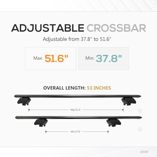Heavy Duty 300 LBS Roof Rack Cross Bars Compatible with 2016-2024 ...