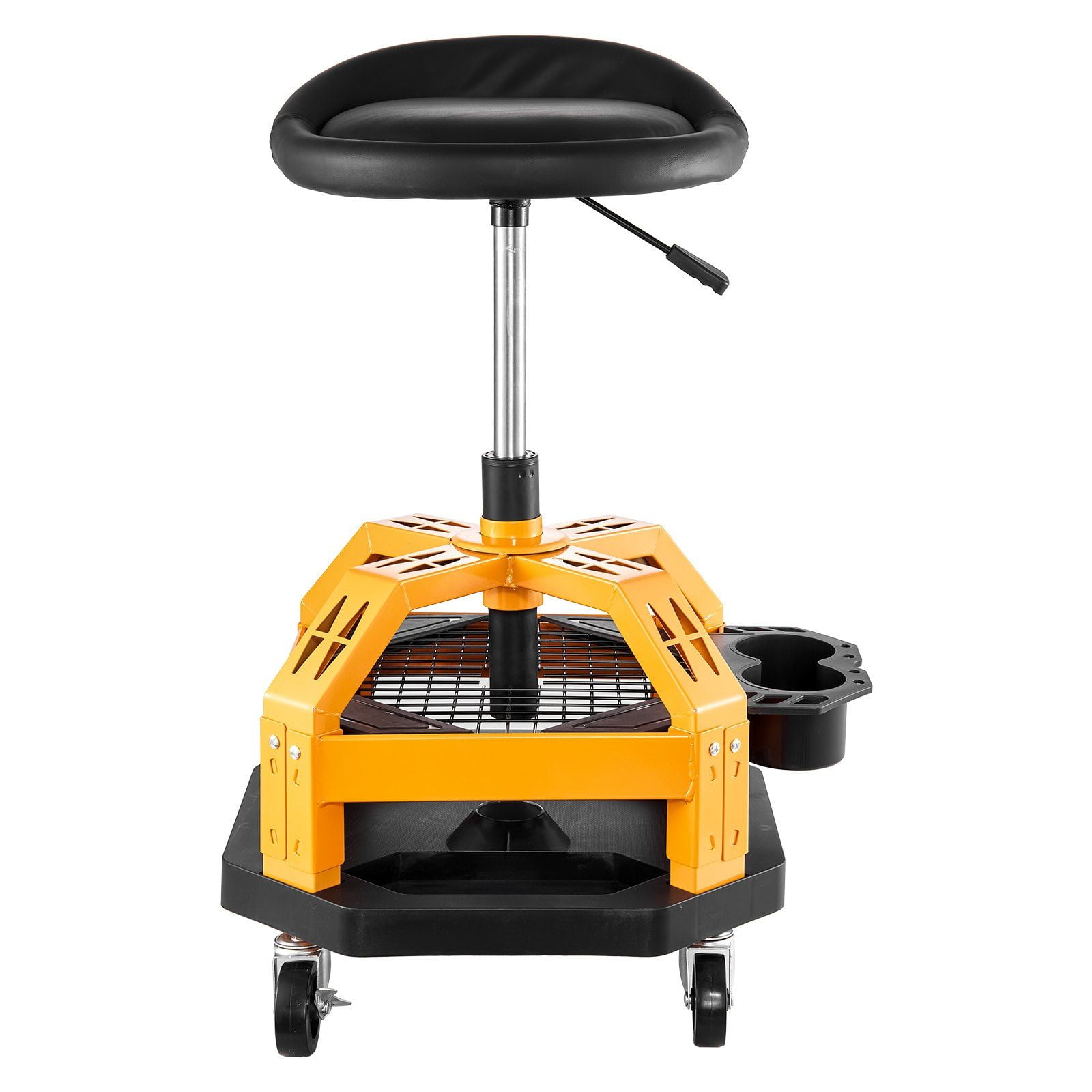 Heavy Duty 300 lbs Capacity Adjustable Height Rolling Shop Stool ...