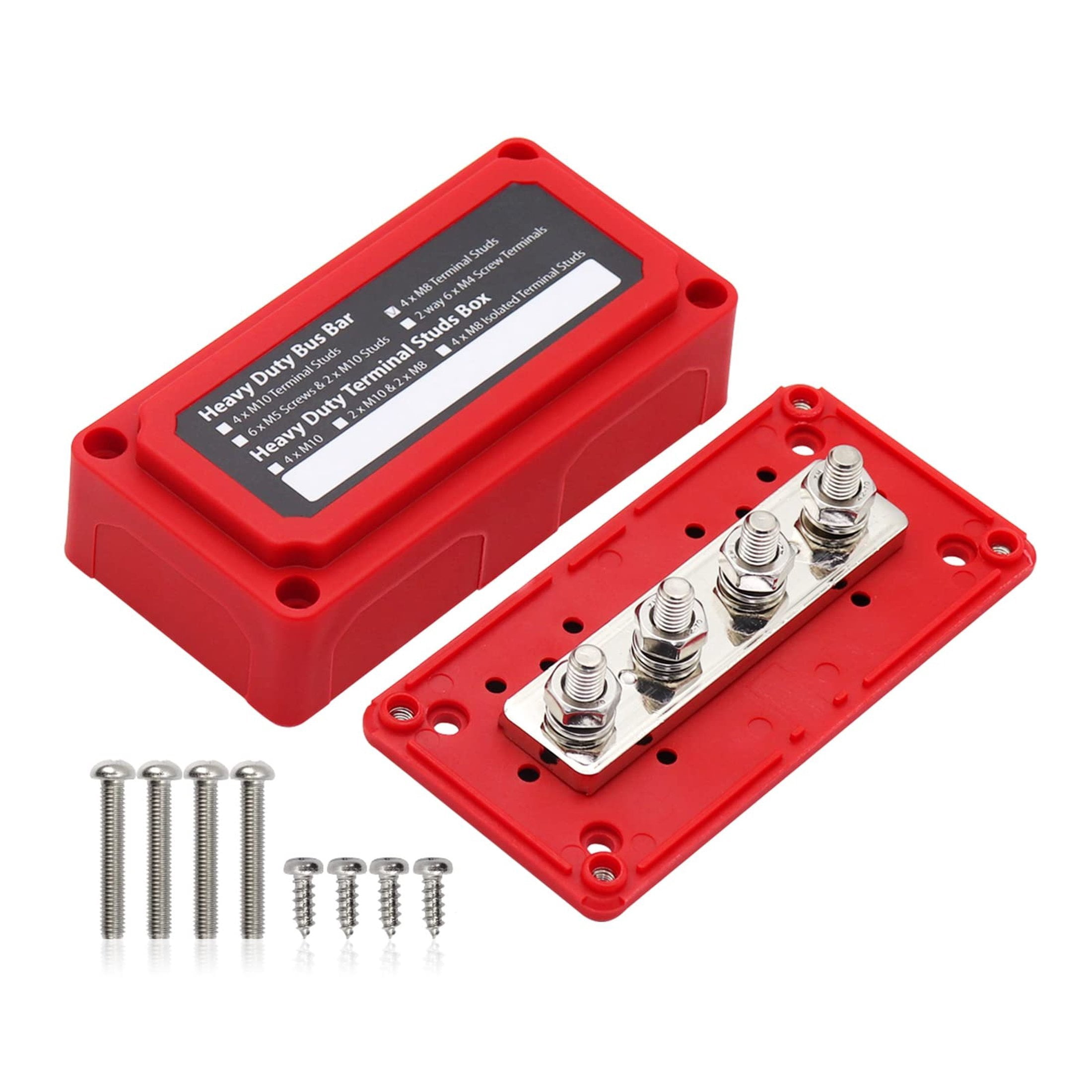 Heavy Duty 300A Bus Bar Power Distribution Box for 12V 24V 48V Systems ...