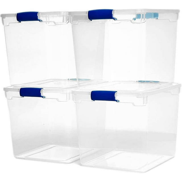 Heavy Duty 31 Quart Modular Plastic Stackable Toy Organizer Bins ...