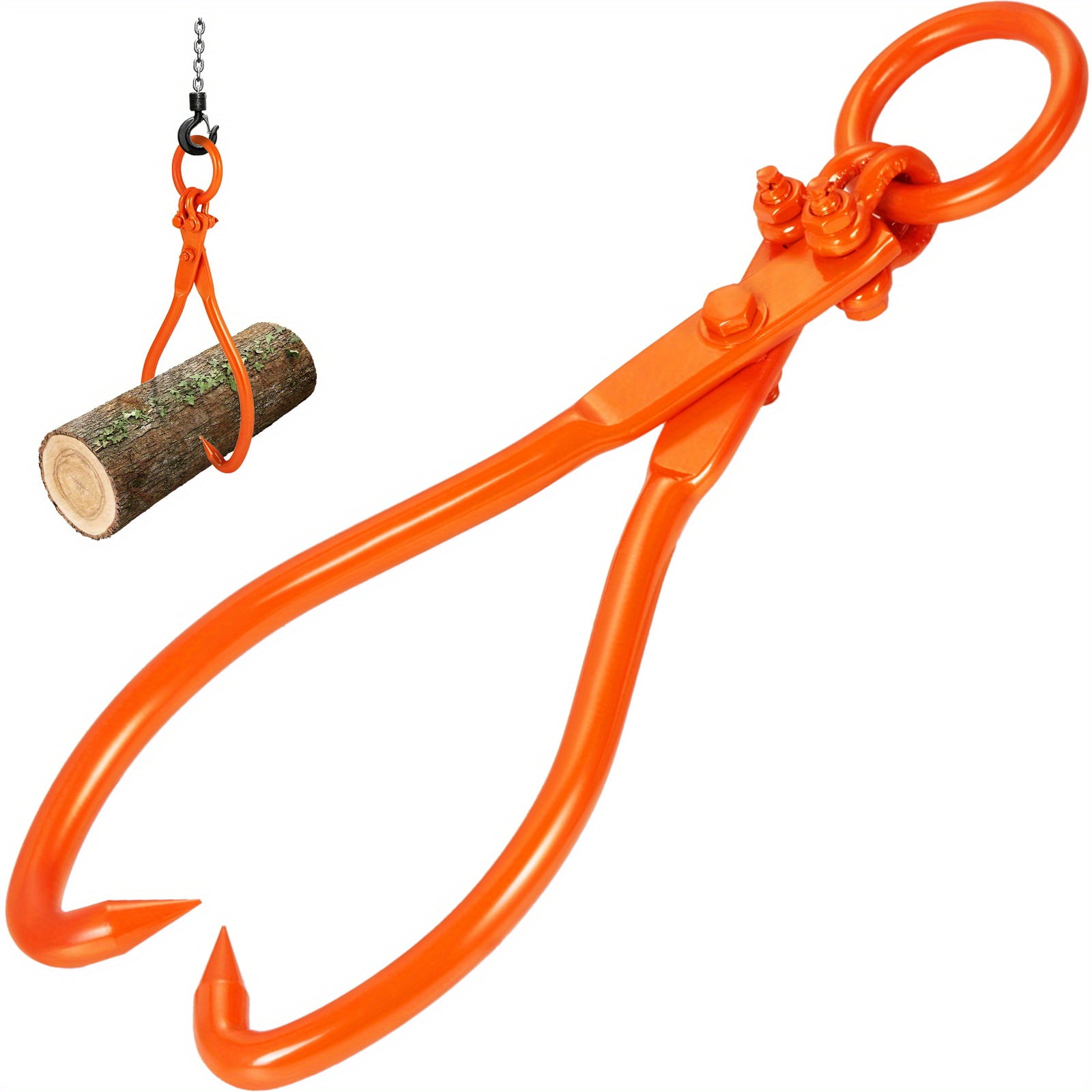 Heavy-Duty 32" Metal Log Skidding Tongs, 2-Claw Design, Non-Rotating ...