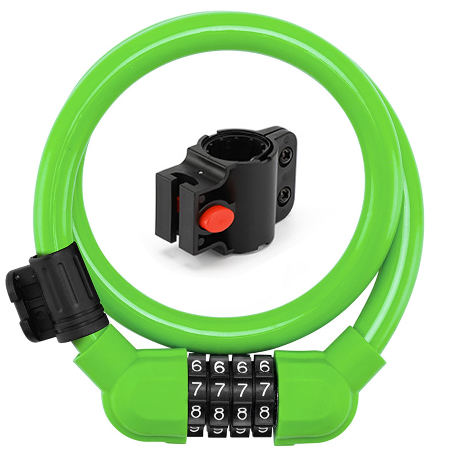 Heavy Duty 4 Digits Bike Cable Lock, Bike Portable Code Lock Cable Anti ...