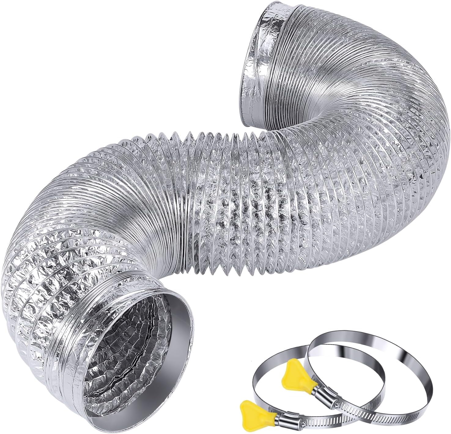 Heavy Duty 4"Flexible Dryer Vent Exhaust Duct Hose 12 FT Long, Extra ...