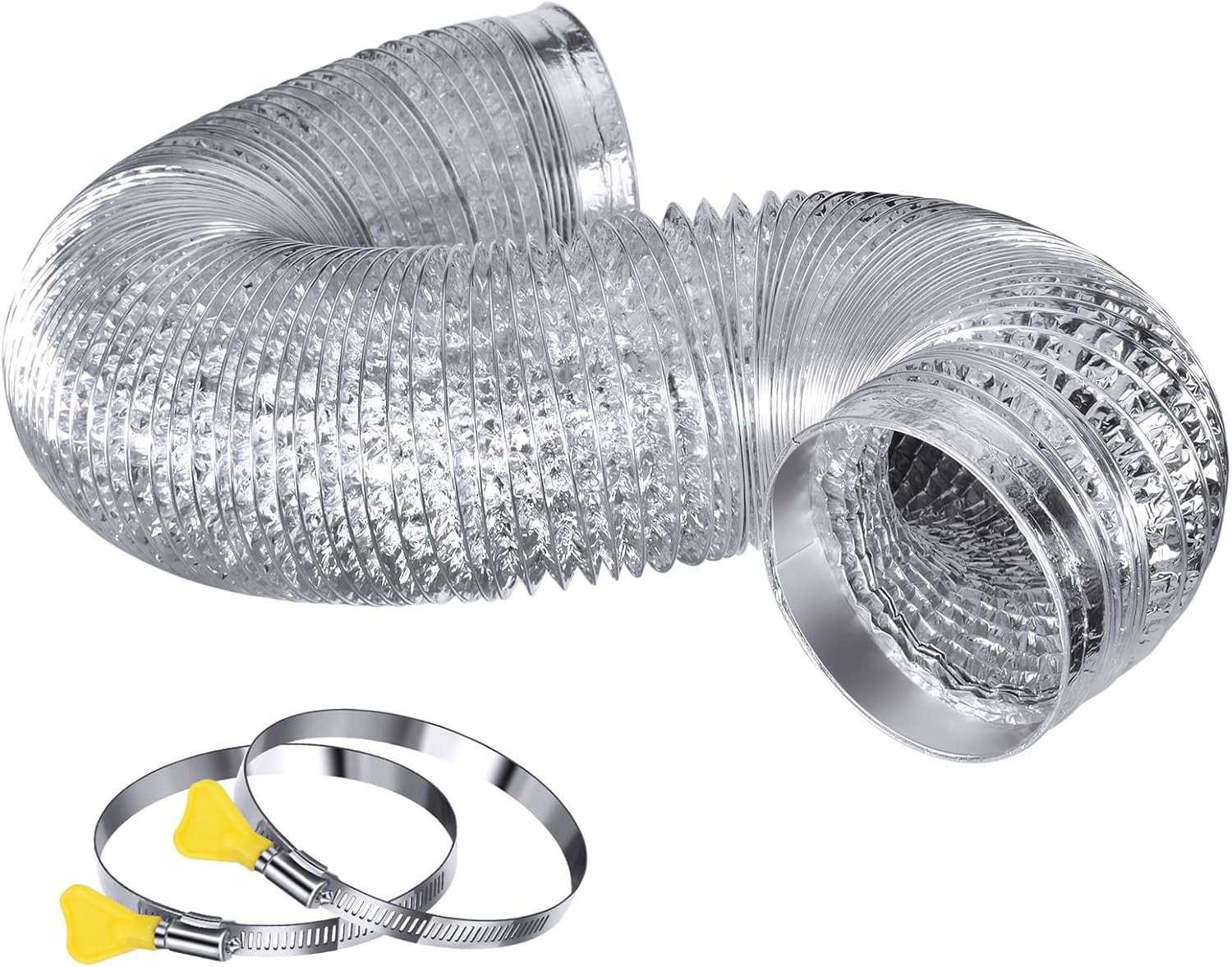 Heavy Duty 4"Flexible Dryer Vent Exhaust Duct Hose 16 Feet Long, Extra ...