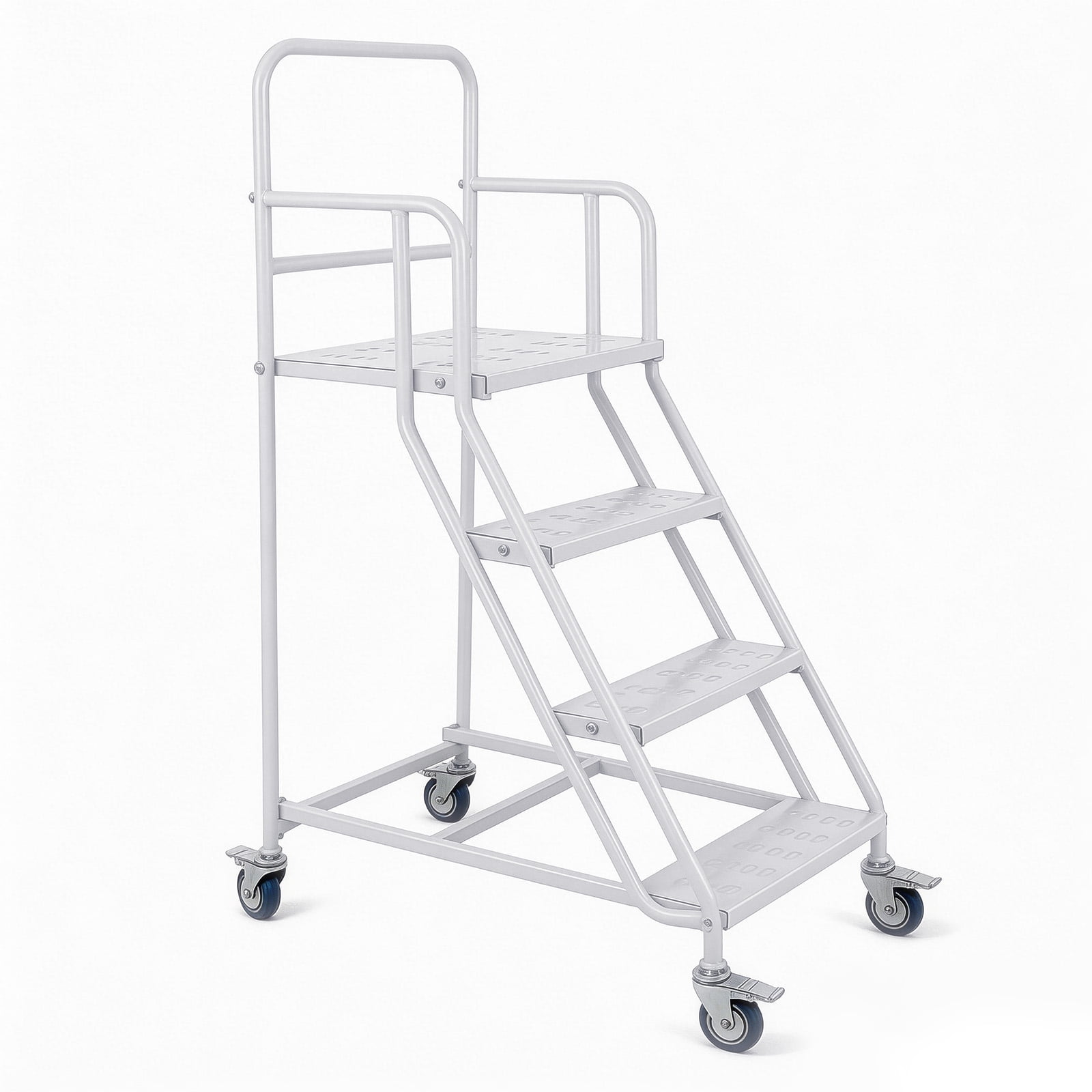 Heavy Duty 4 Step Rolling Stairs, Industrial & Warehouse 4-Step Stairs ...