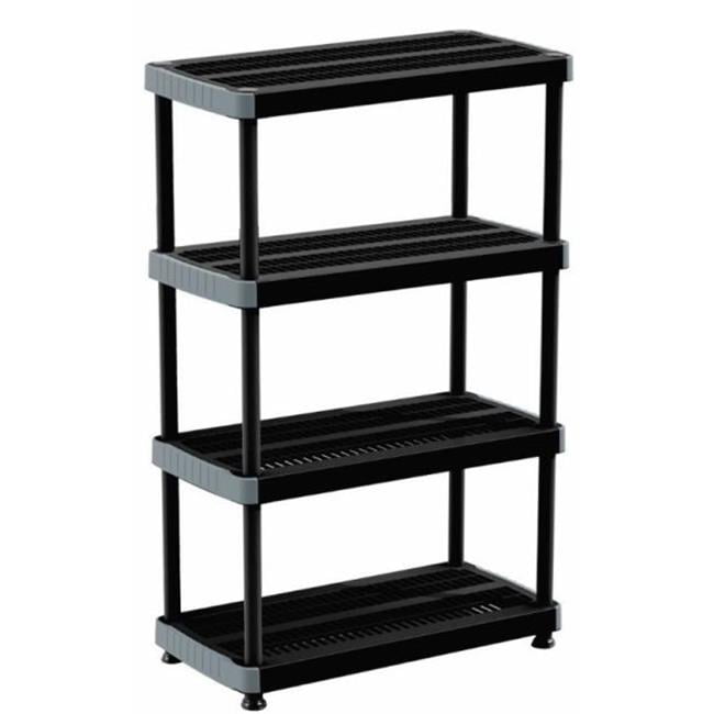 Heavy Duty 4 Tier Shelving Unit - Black - Walmart.com