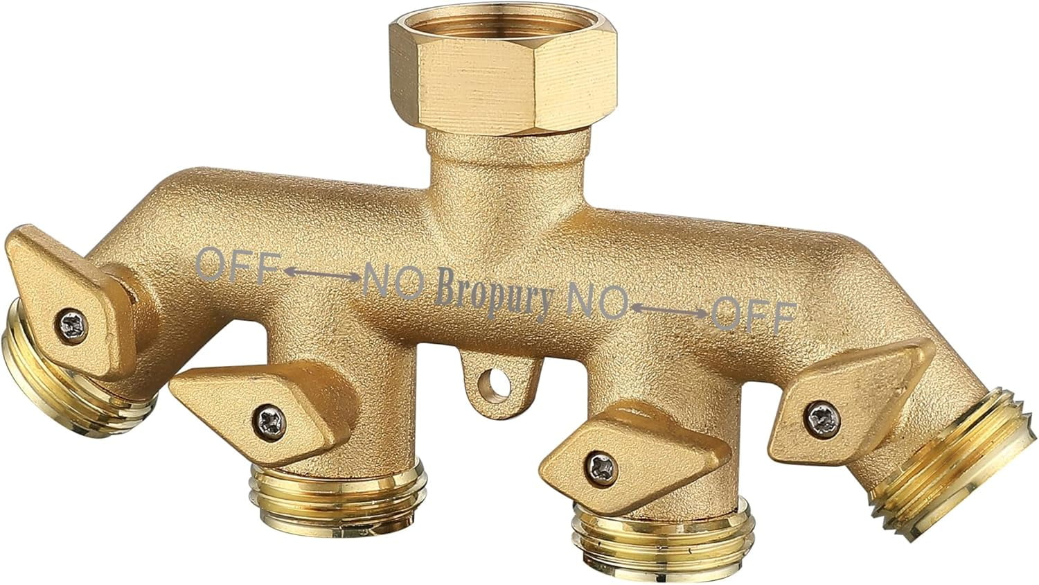 Heavy Duty 4 Way NPT3/4 Copper Faucet Diverter Valve with 4 Valves ...