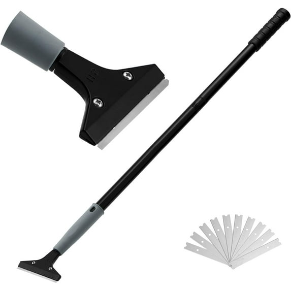 Heavy Duty 4-inch Razor Blade Floor Scraper, 45 Inch Long-Handle ...