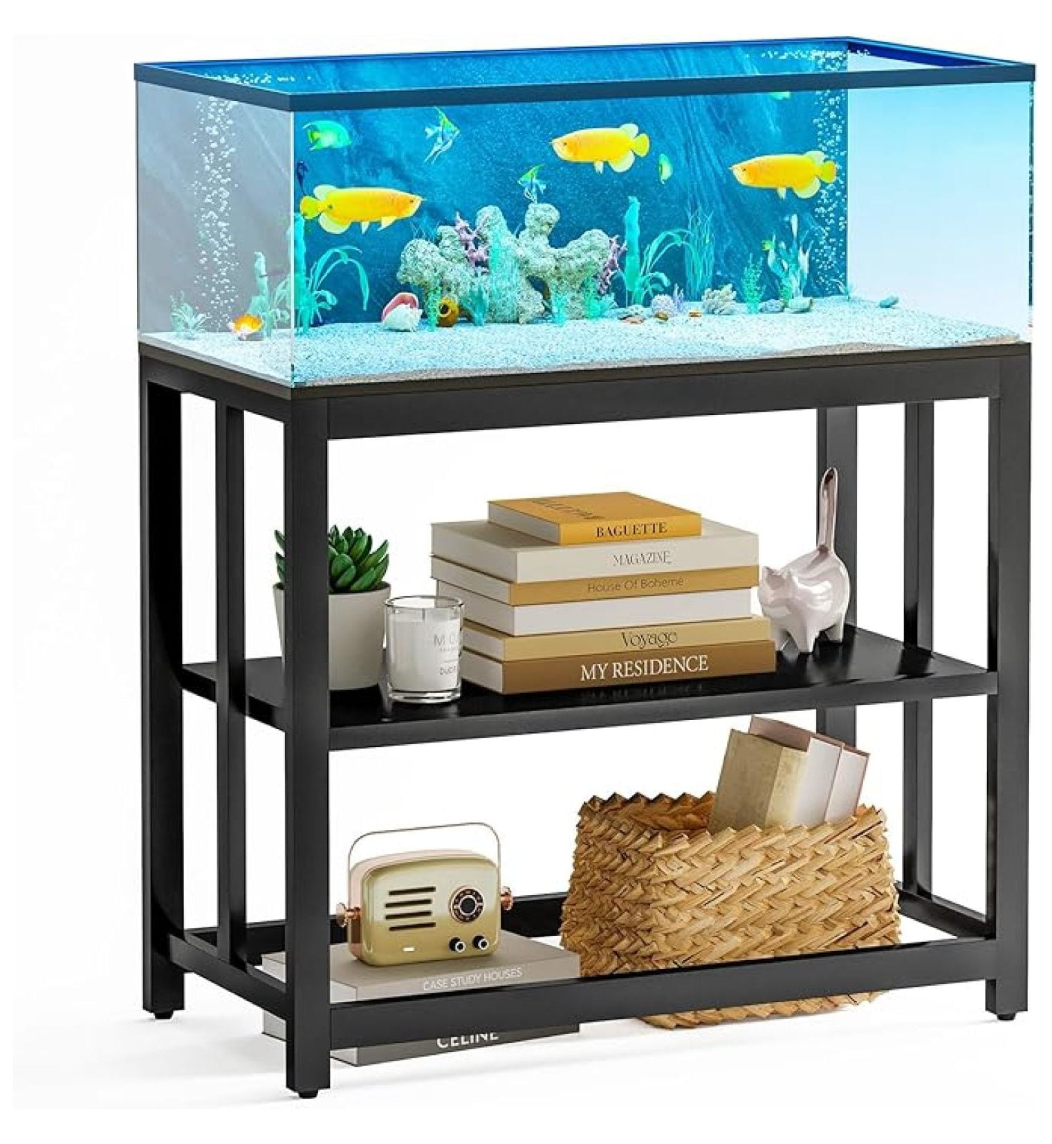Heavy-Duty 40 Gallon Fish Stand - 660LBS Capacity Metal Aquarium Stand ...