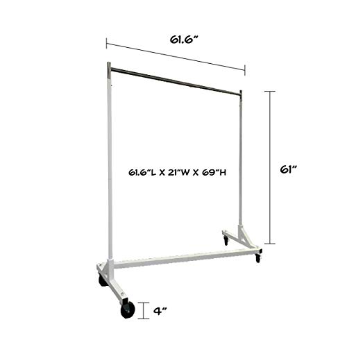 Heavy Duty 400lb Load Garment Clothing Z Rack - Rolling Garment Z Rack ...