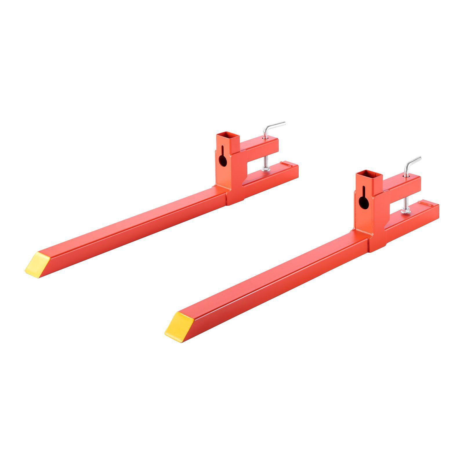 Heavy Duty 43 Inch Clamp On Pallet Forks 2000 lbs Capacity Quick Attach ...