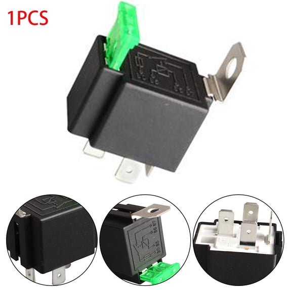 Heavy Duty 4PIN Automotive Relay 30AMP Fuse Metal Backrest Normally ...