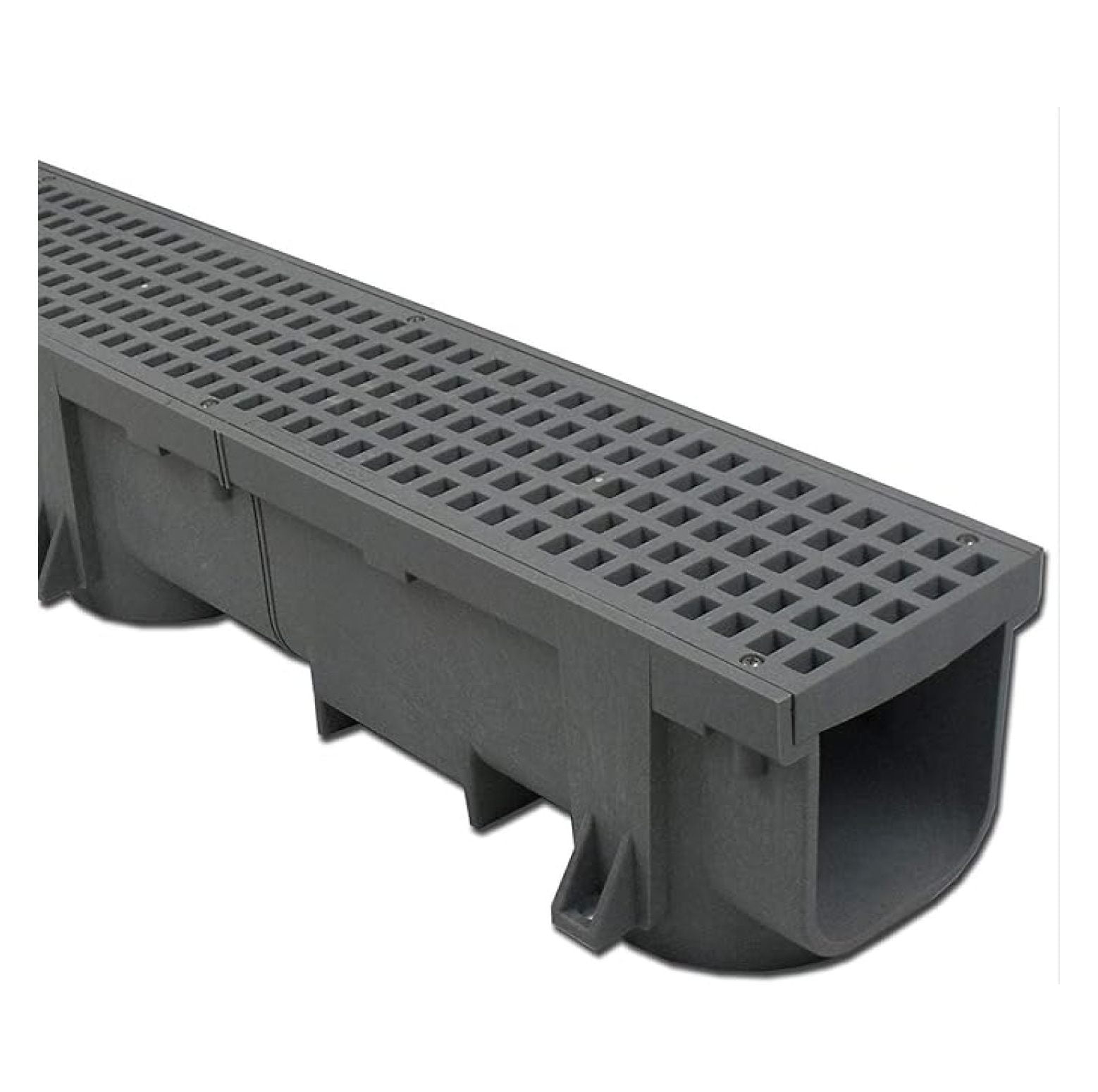 Heavy Duty 4ft Trench Drain & Grate - Gray - ADA Compliant Channel ...