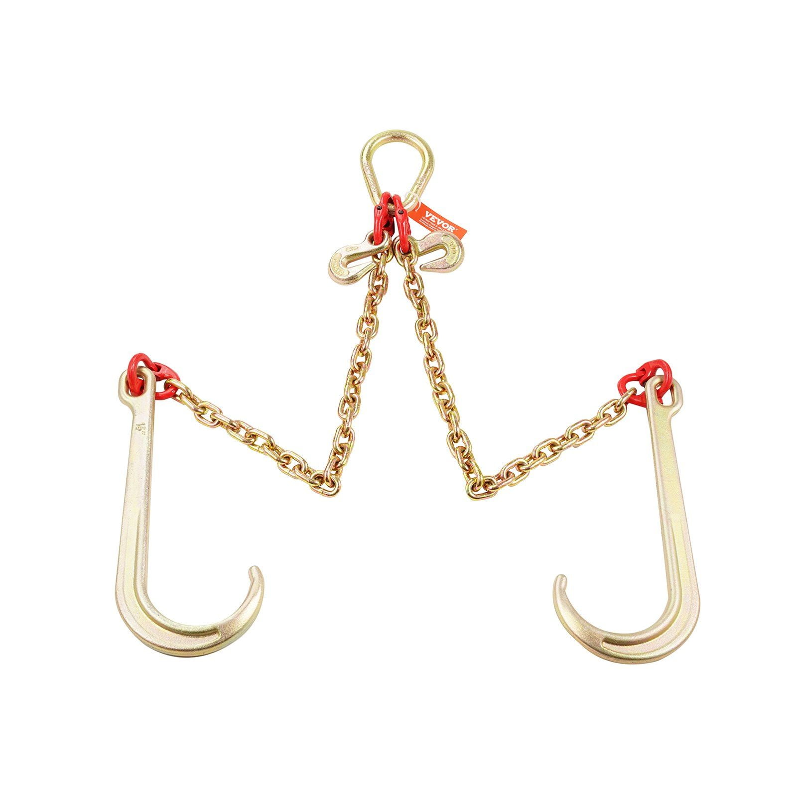 Heavy Duty 5/16 Inch x 2 Feet G80 Tow Chain with J Hook and Grab Hook ...