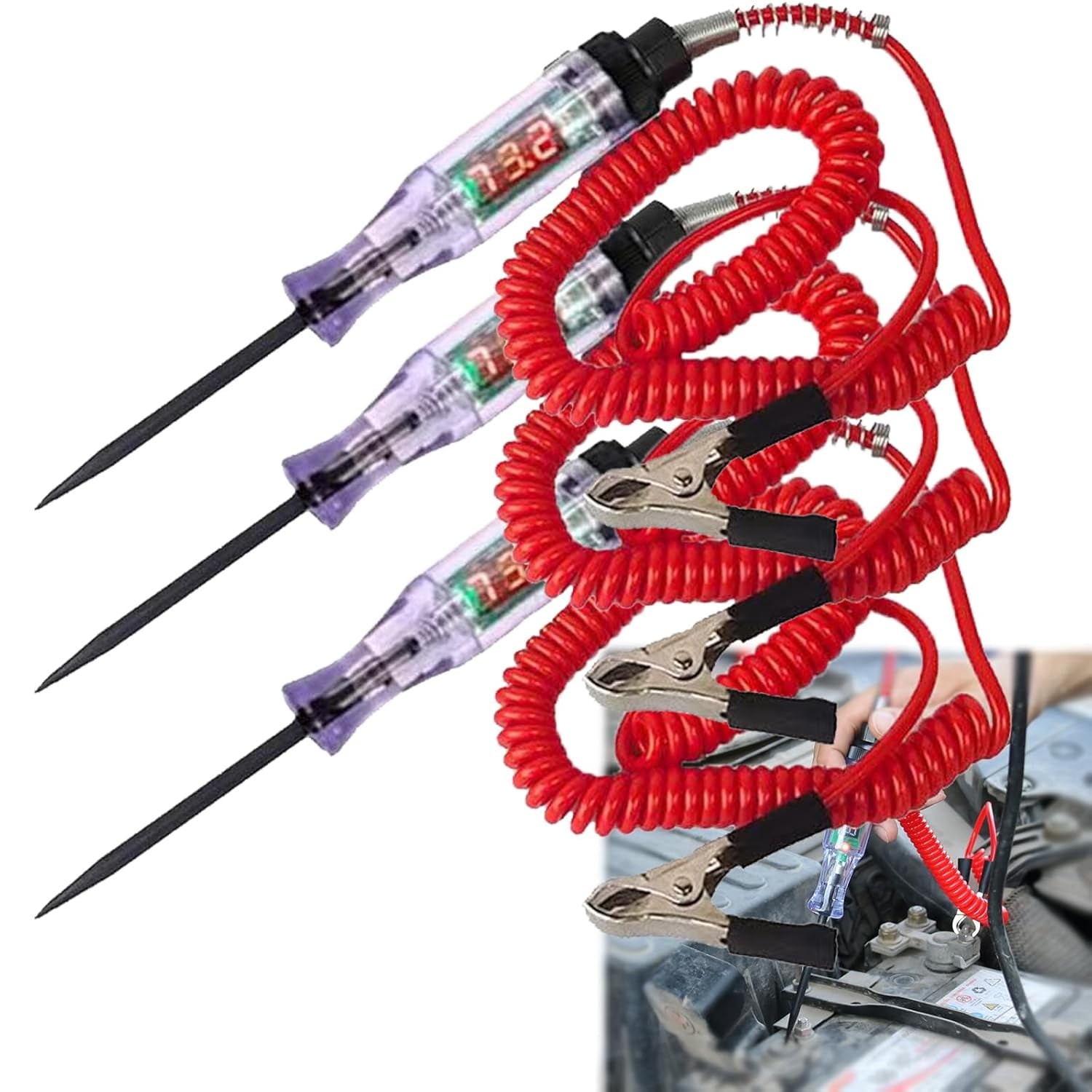 Heavy Duty 5-90V Digital LED Circuit Tester, Automotive Test Lights ...