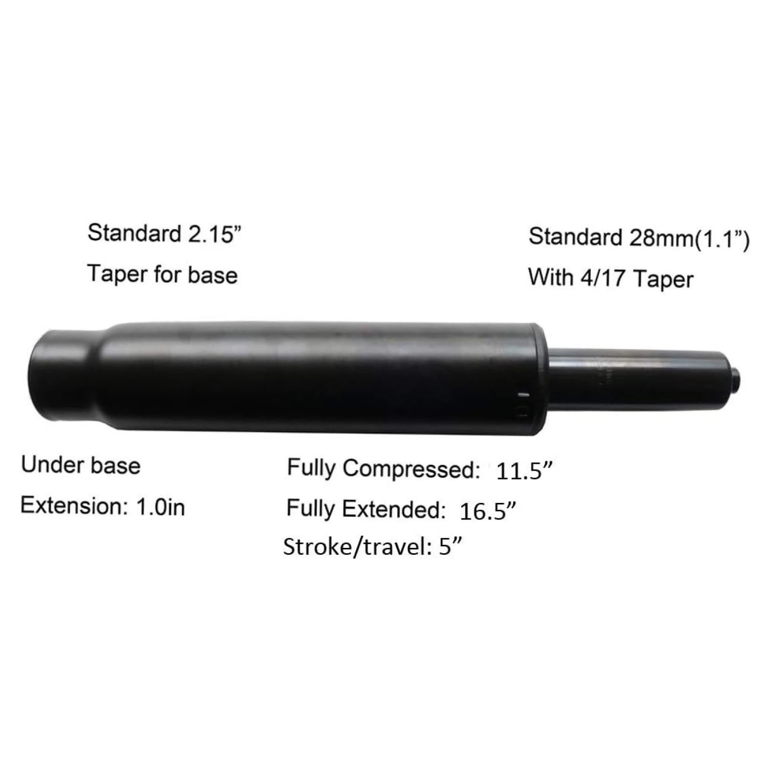 Heavy Duty 5" Stroke Replacement Office Chair Gas Lift Cylinder ...