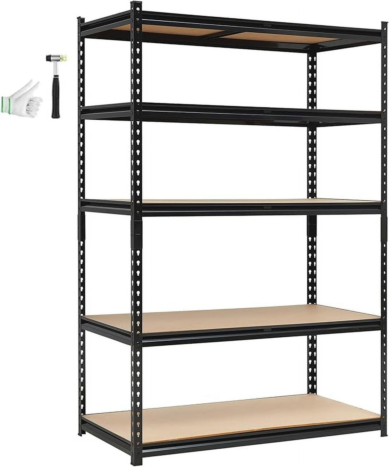 Heavy Duty 5-Tier Garage Storage Shelves – Adjustable Metal Utility ...