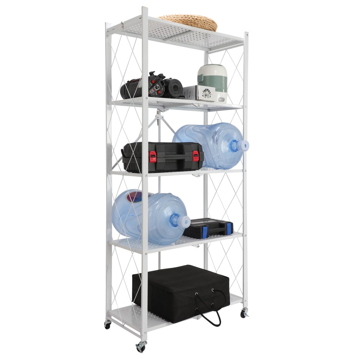 Heavy Duty 5-Tier Metal Rack, Storage Shelving Unit 1250 lbs with ...