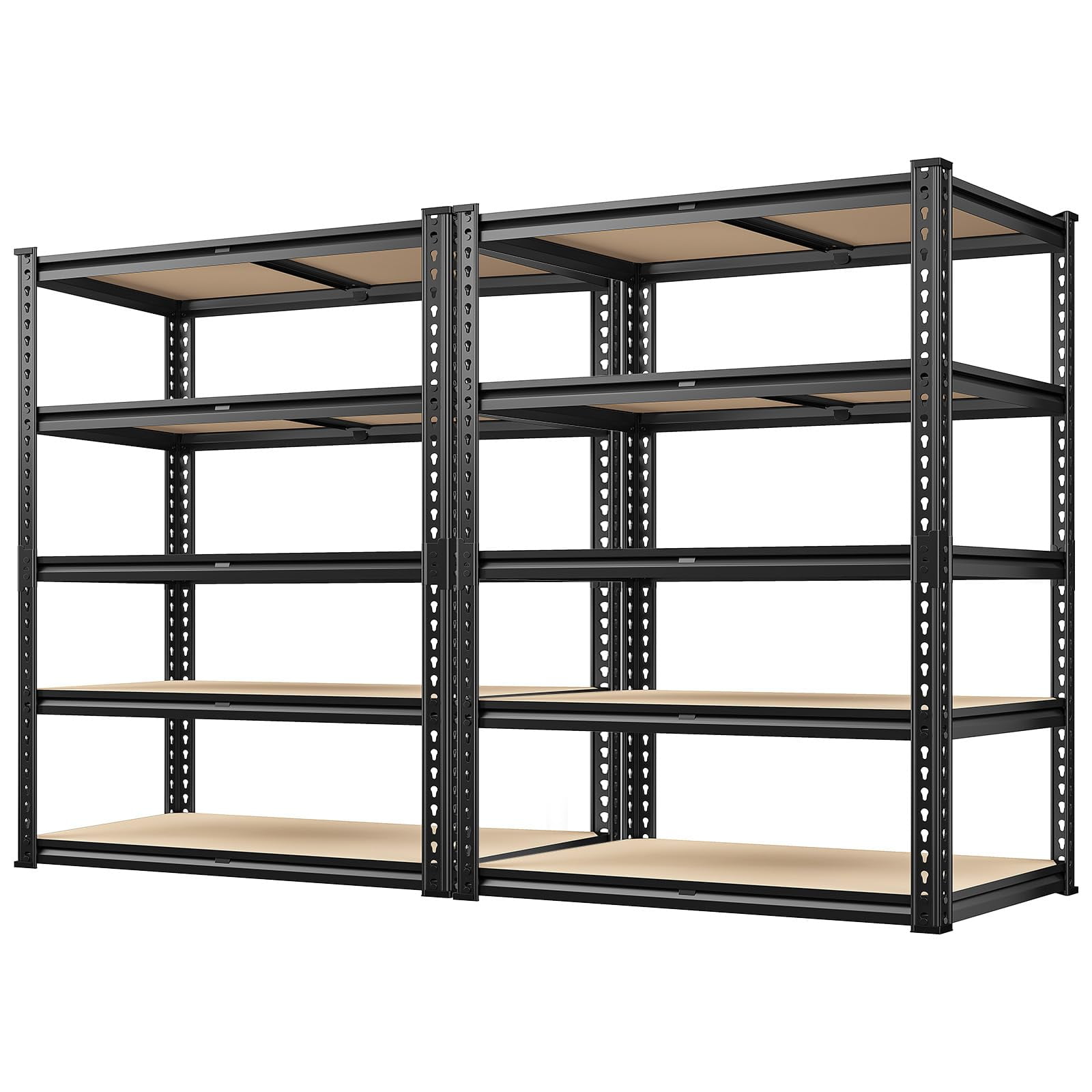 Heavy Duty 5 Tier Metal Shelving Unit 72 Inch Tall Garage Storage Rack ...