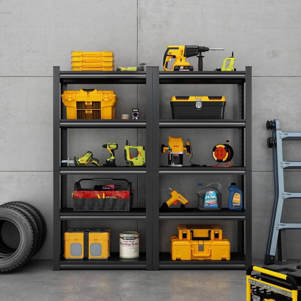 Heavy Duty 5-Tier Metal Shelving Unit for Garage, Basement, Kitchen ...