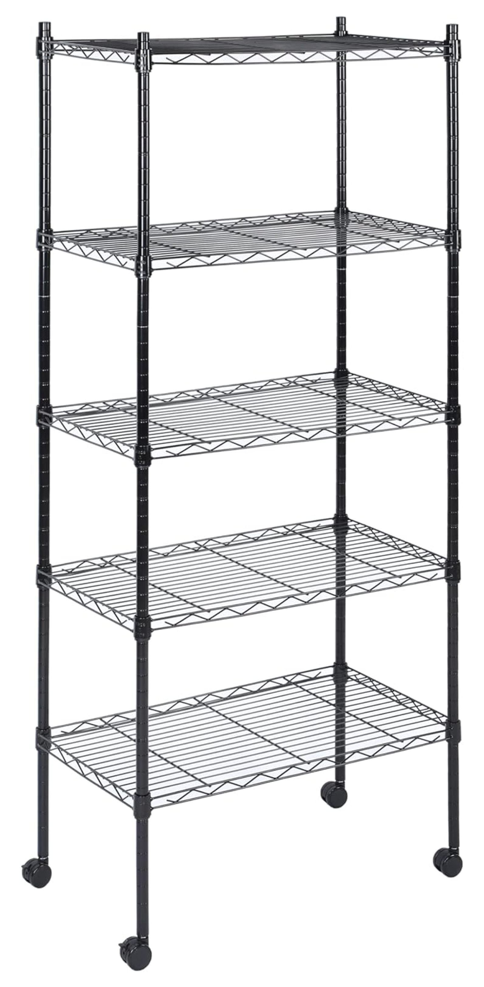 Heavy Duty 5-Tier Shelving Units Adjustable, 65 "D x 14" W x 30 "H Wire ...