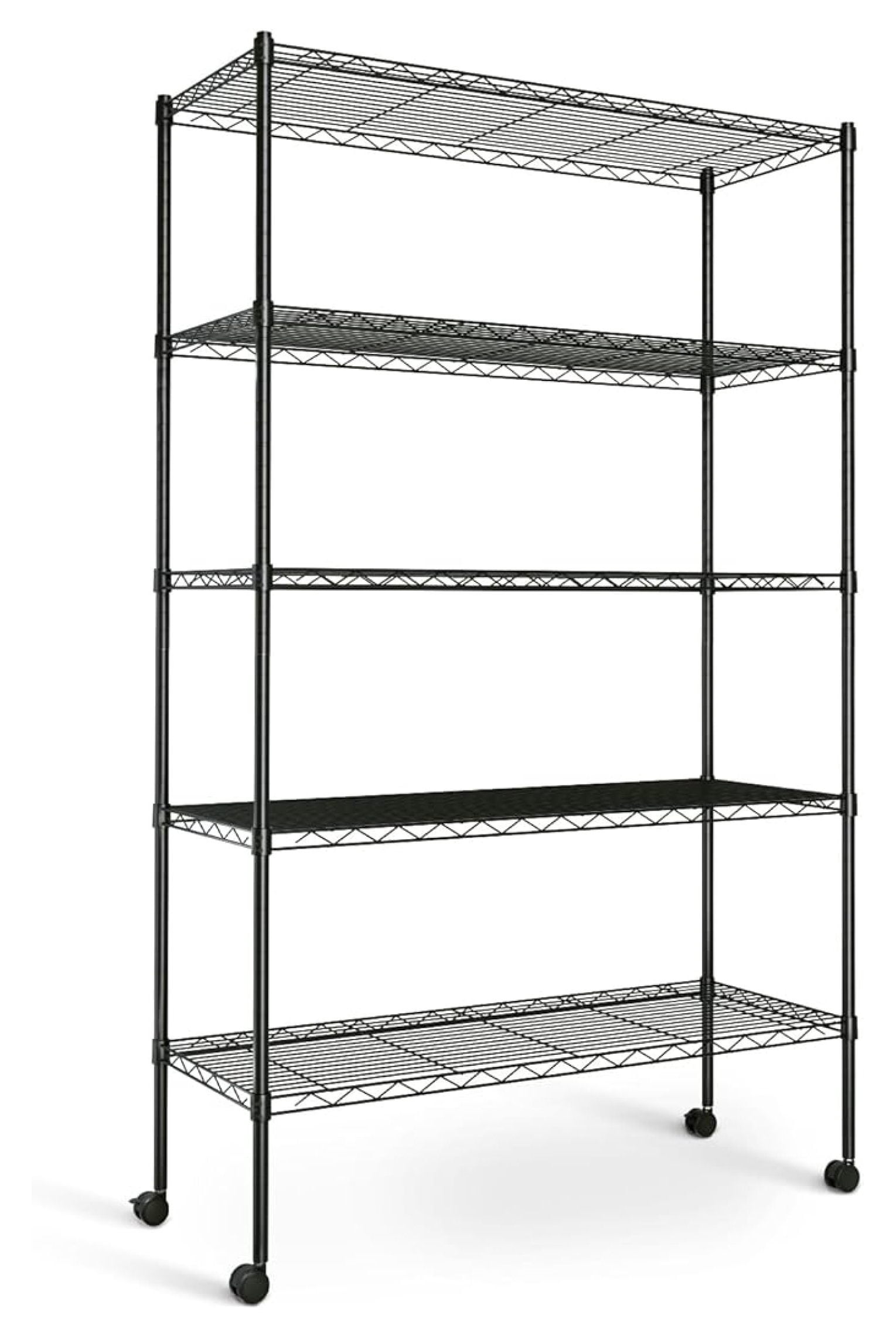 Heavy Duty 5-Tier Storage Shelving Unit, 35.83" W x 13.98" D x 61.02" H ...