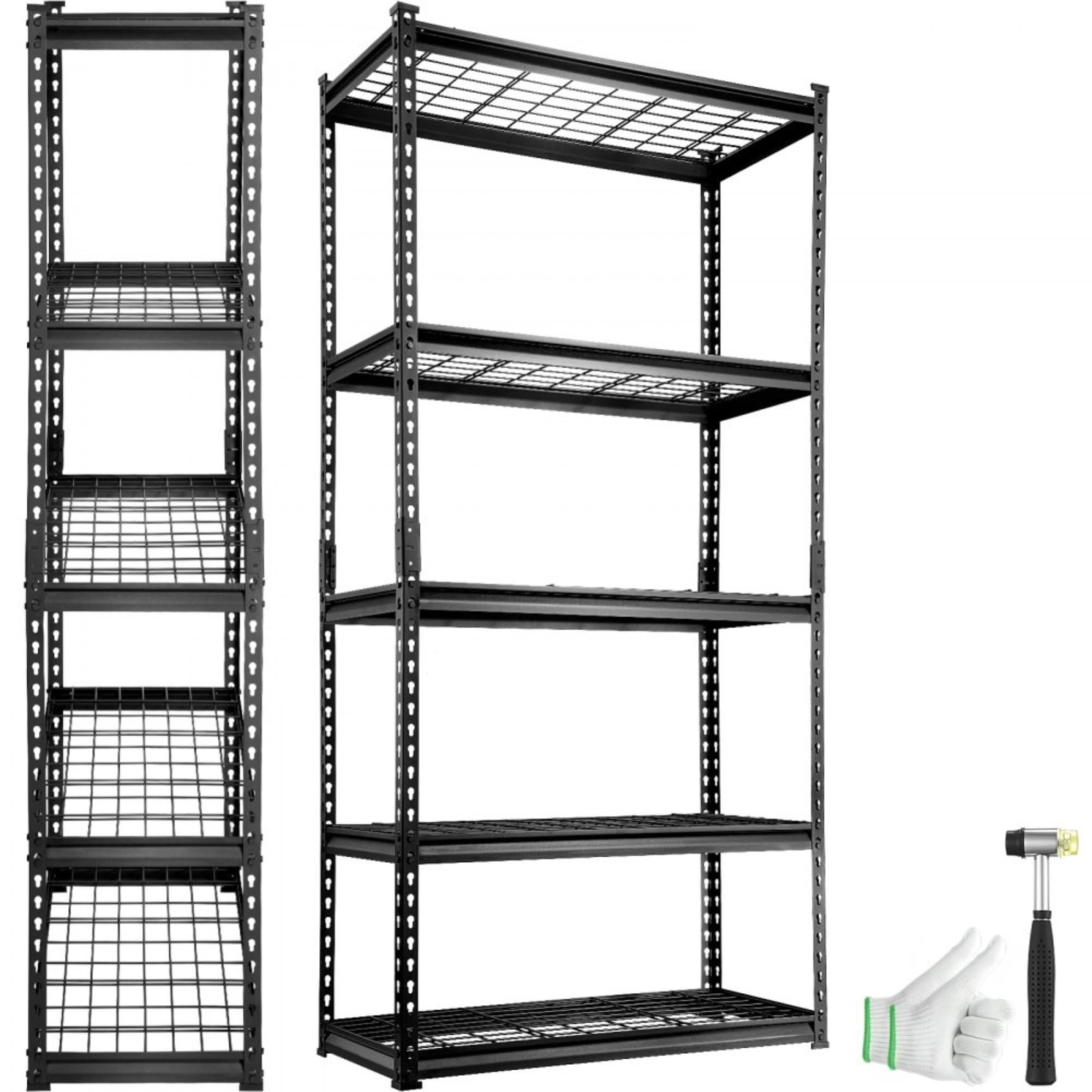 Heavy Duty 5-Tier Storage Shelving Unit, Adjustable Wire Rack with 2000 ...