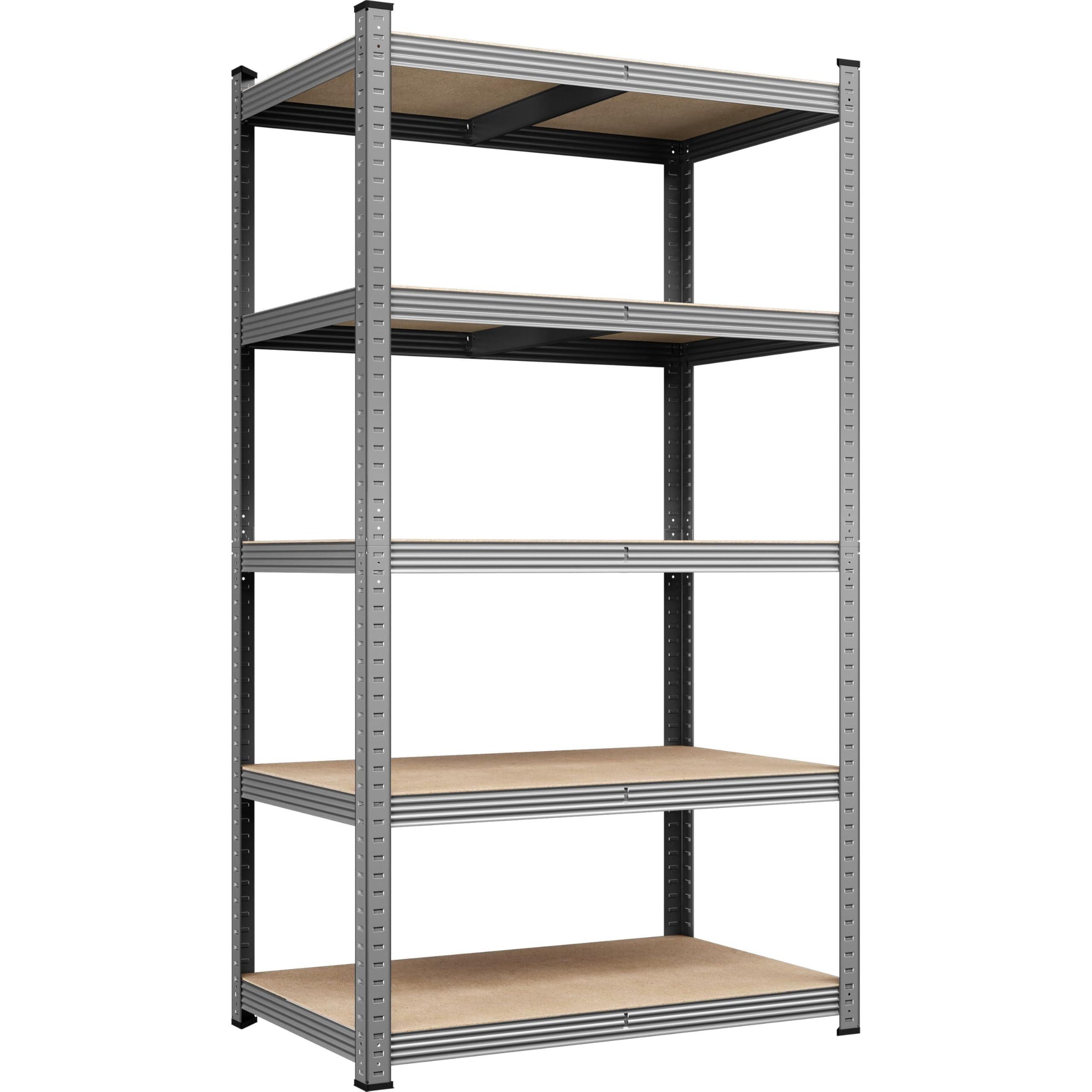 Heavy Duty 5 Tier Utility Shelf, Adjustable Storage Rack for Garage ...