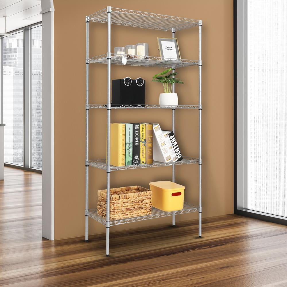 Heavy Duty 5 Tier Wire Metal Commercial Storage Shelf Shelving Rack ...
