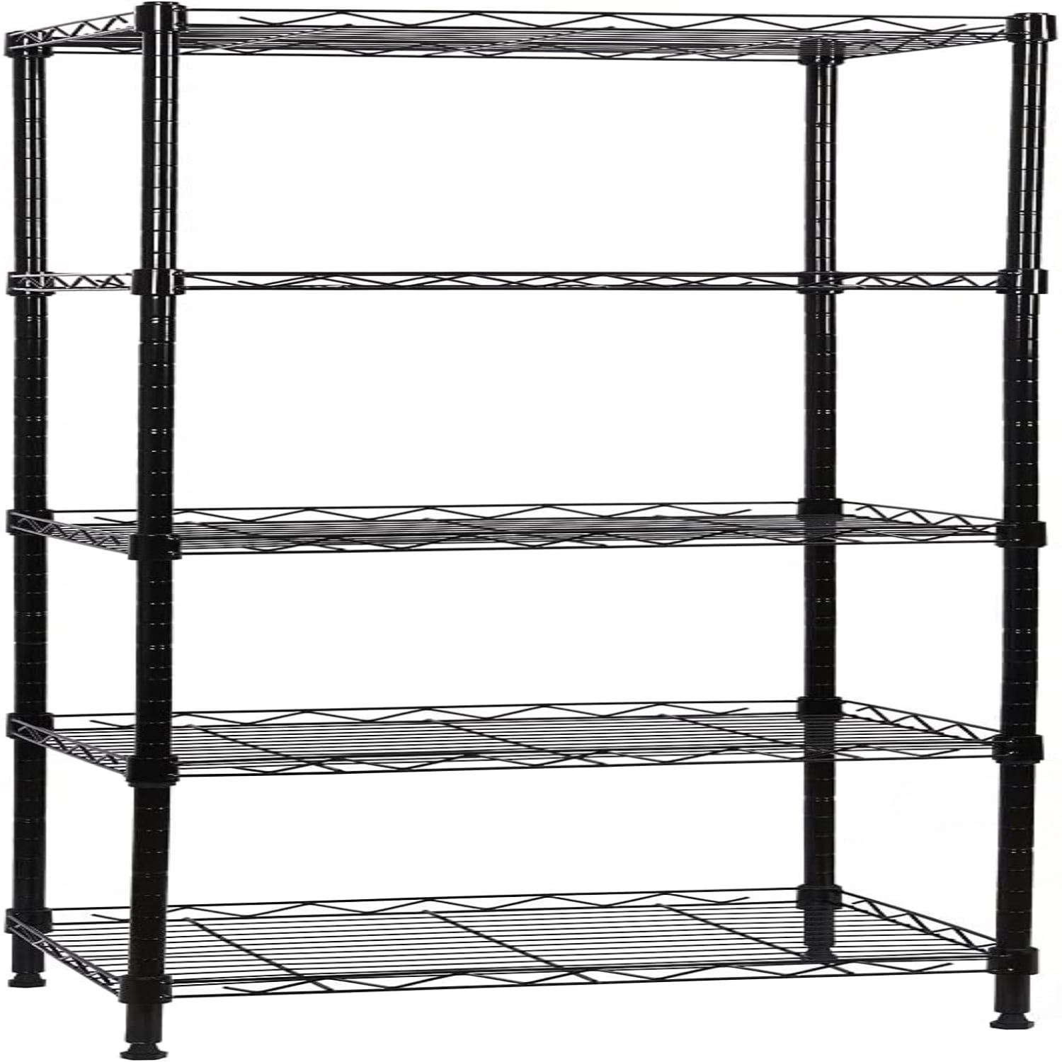 Heavy Duty 5-Tier Wire Shelving Adjustable Shelves Unit Metal Storage ...