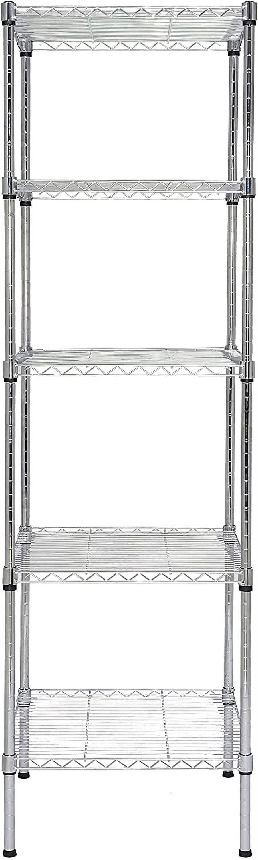 Heavy Duty 5 Tier Wire Shelving Unit, 18x18x59-inches 5 Shelves Storage ...