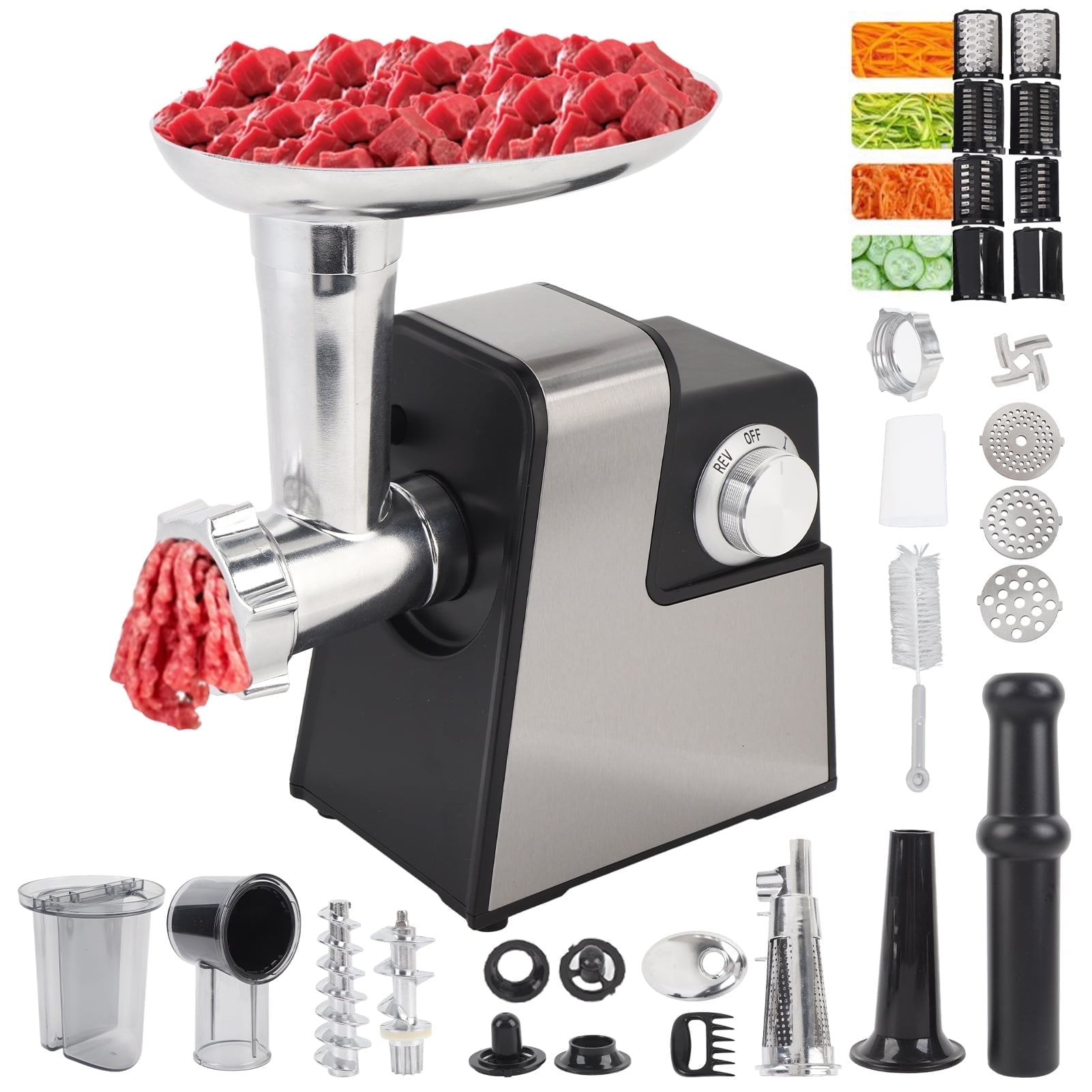 Electric Meat Grinder, 2800W Max, 5 in 1 Heavy Duty Food Grinder with ...
