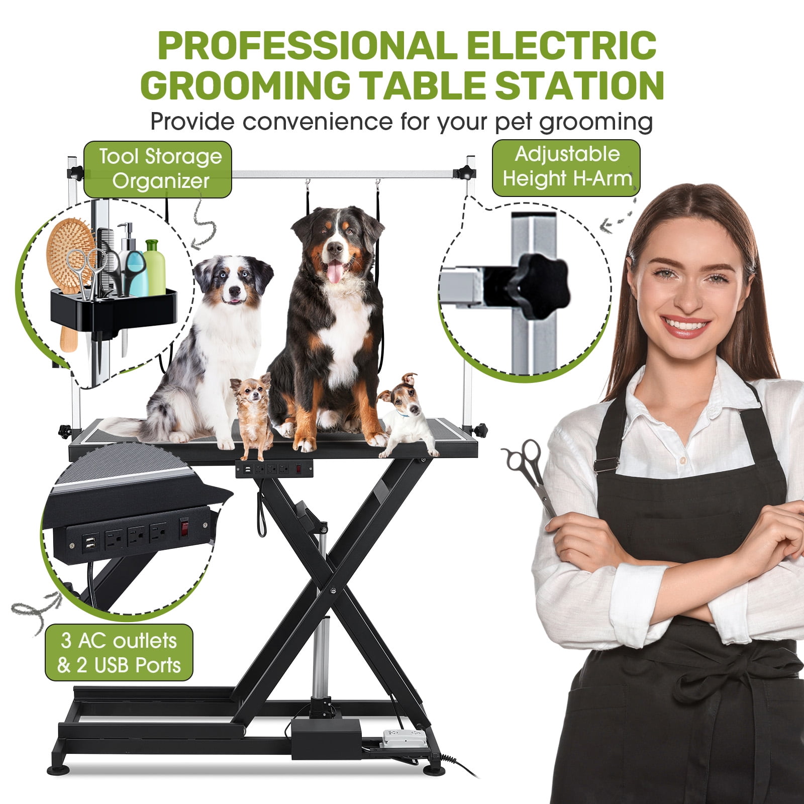 Joyspirit Heavy-Duty 50" Professional Dog Grooming Table, X-Type ...