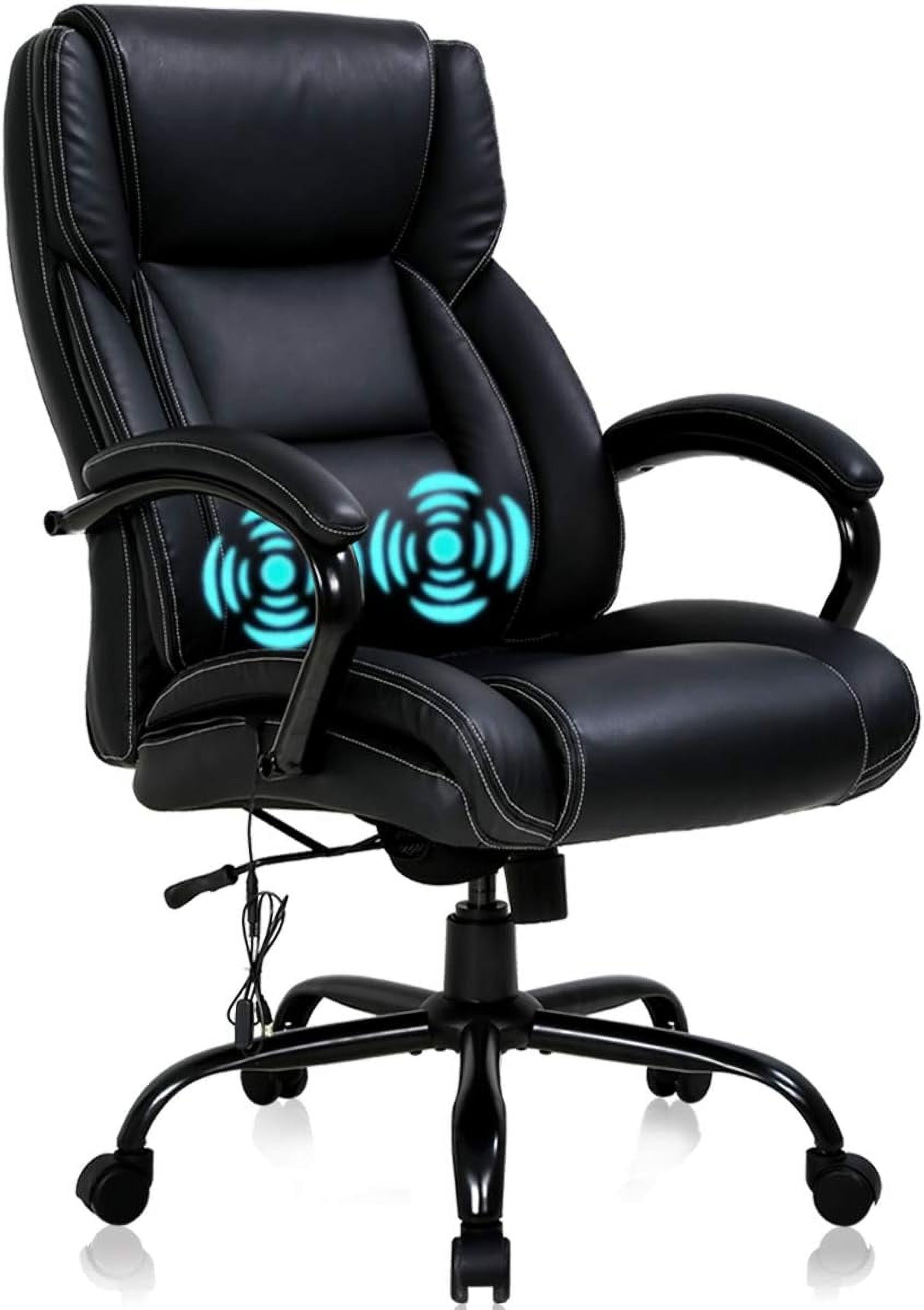 Heavy-Duty 500LBS Ergonomic Office Chair - High Back Massage Chair with ...