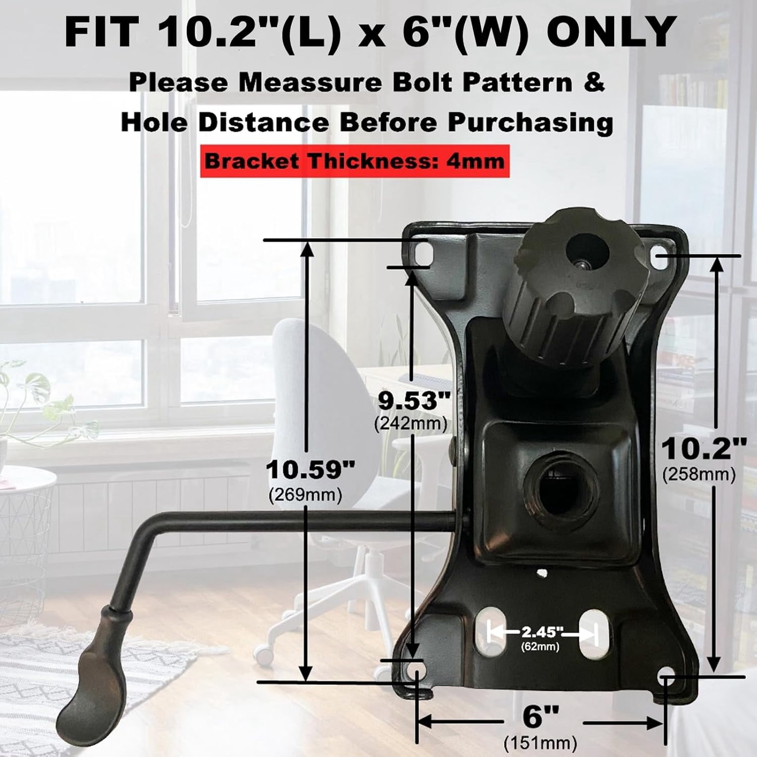 Heavy Duty 500LBs Office Chair Tilt Control Mechanism Replacement Parts ...
