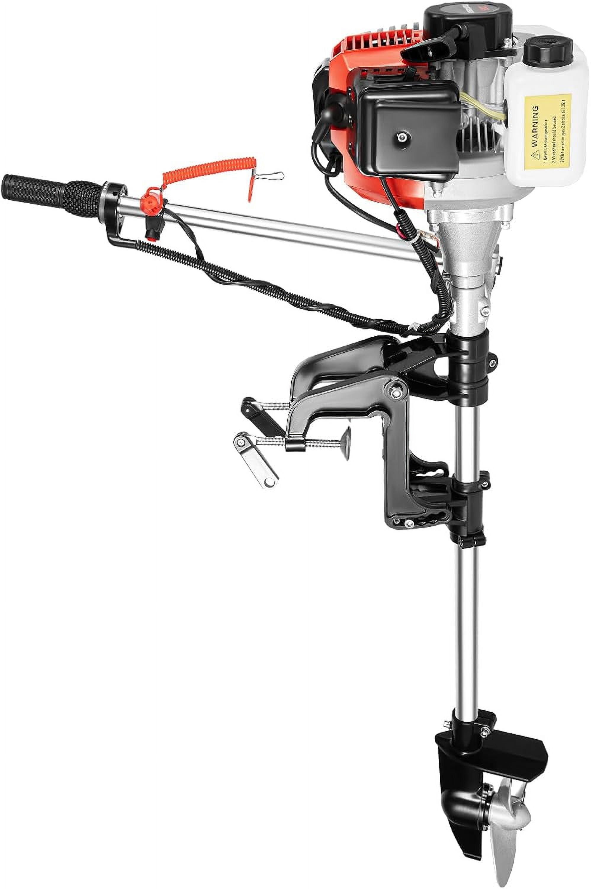 Heavy Duty 52CC 2.3 HP 2 Stroke Gas-Powered Outboard Motor Trolling ...