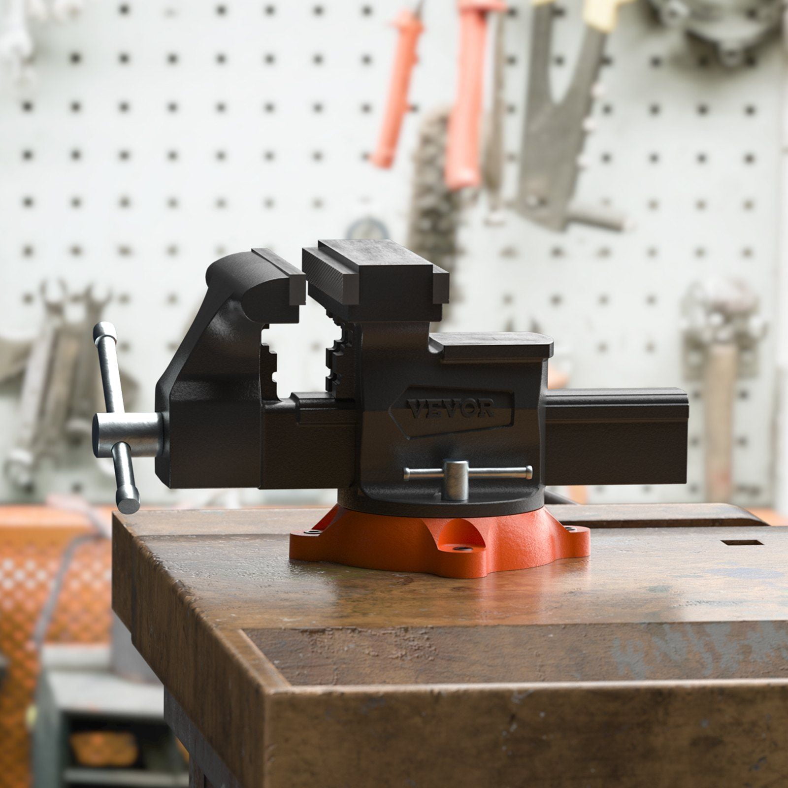 Heavy Duty 6.5 Inch Bench Vise Featuring 360 Degree Swivel Base with ...