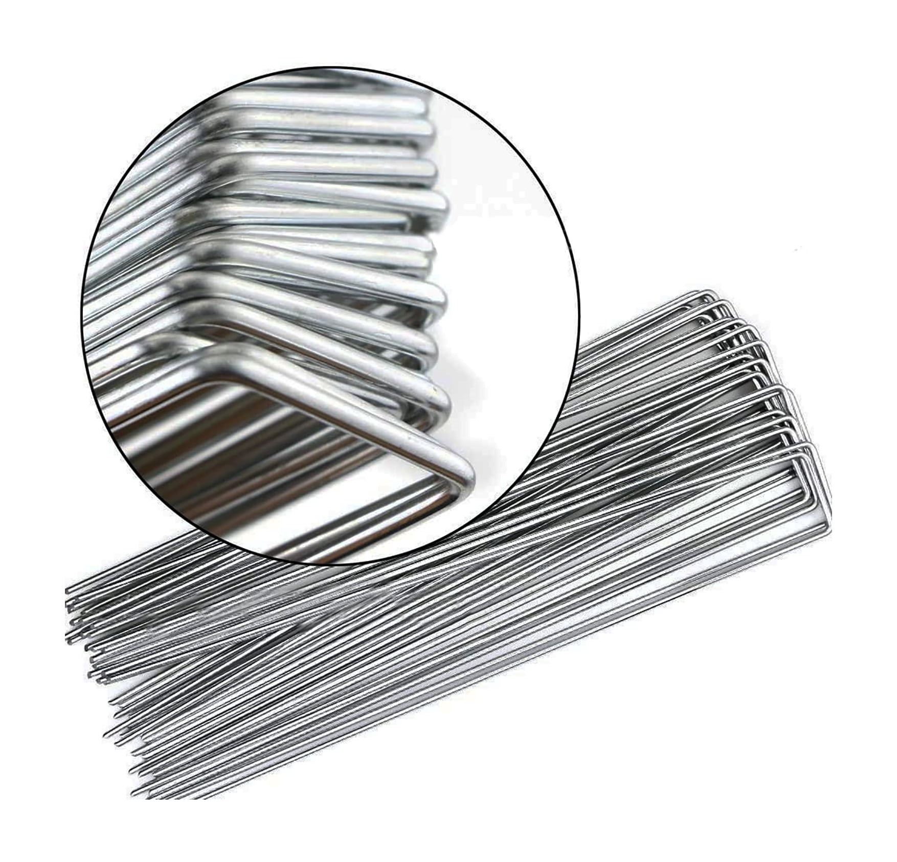 Heavy Duty 6 Inches Galvanized Garden Staples - Metal Tent Stakes and U ...