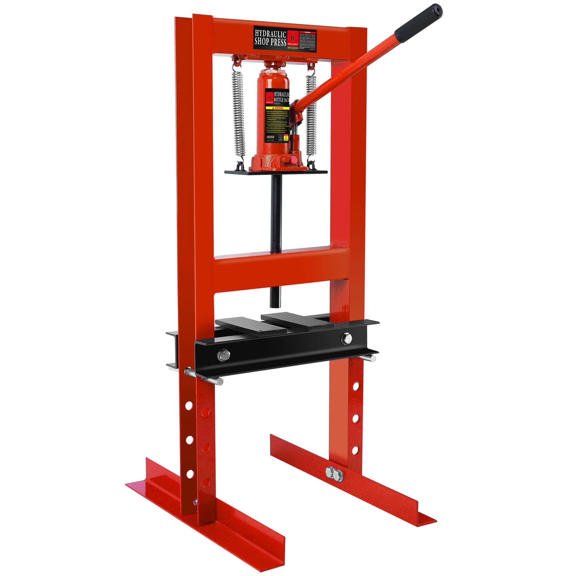 Heavy Duty 6-Ton Hydraulic Shop Press Benchtop Red Includes Plates and ...