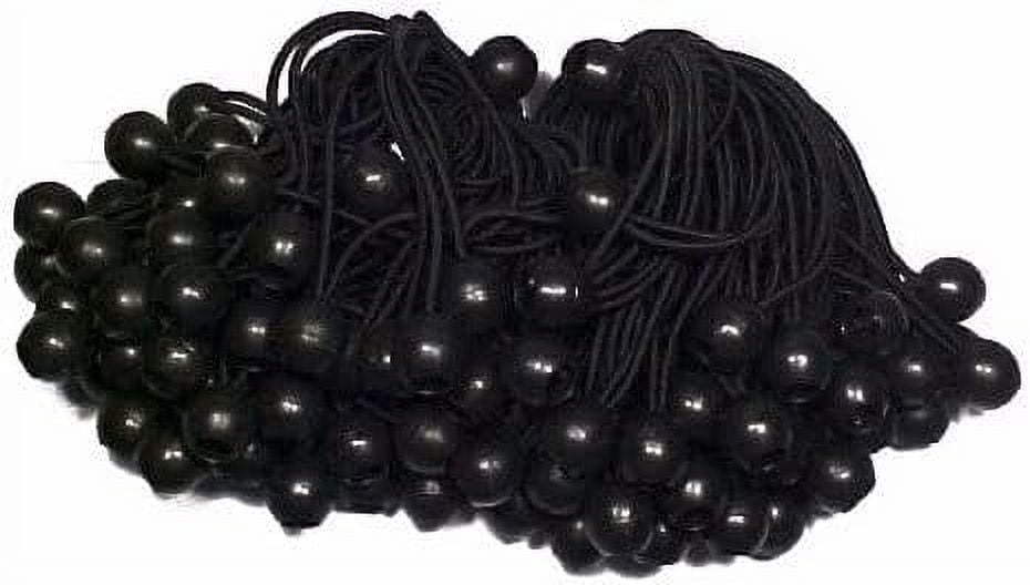 ® Heavy Duty 6" inch Ball Bungee Cord Tarp Canopy Tie Down Strap, Black ...