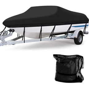 Waterproof 210D Trailerable Boat Cover V-hull Tri-hull Fishing Ski Bass ...