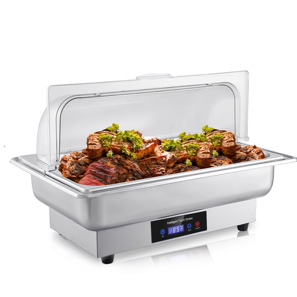 Heavy-Duty 600W Electric Chafing Dish, 9 QT Buffet Set with Rotary Knob ...