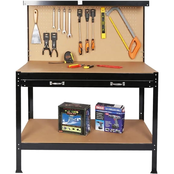 Workbench Pegboard And Drawer