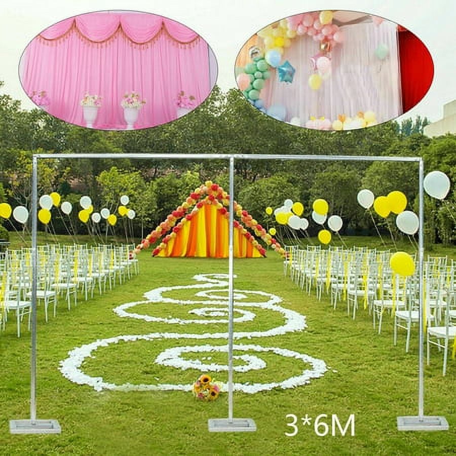 Heavy Duty 6M x 3M Telescopic Wedding Backdrop Stand Pipe and Drape ...