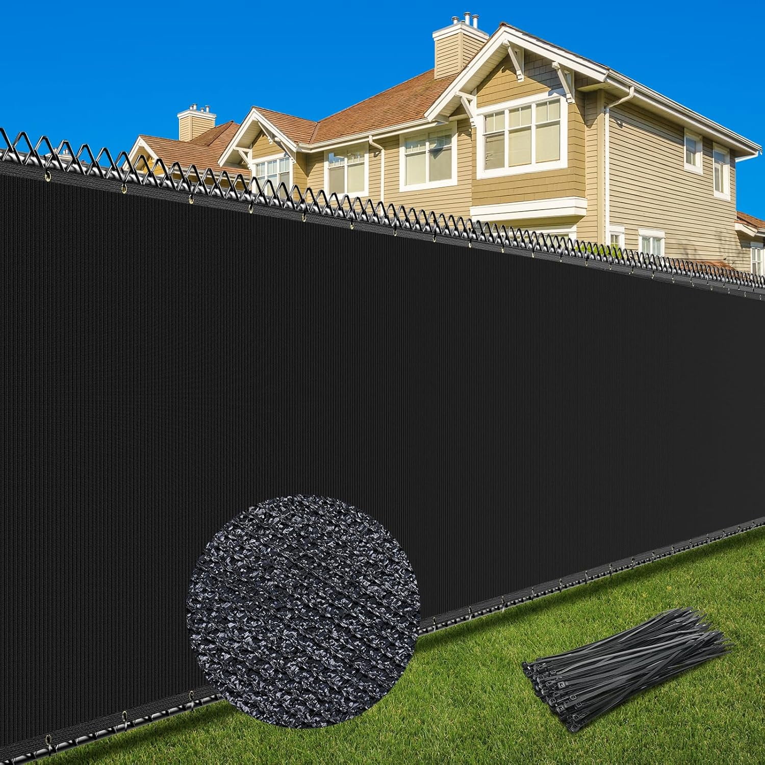 Heavy Duty 6X50FT Privacy Screen Fence, 170GSM 90% Blockage Mesh Shade ...