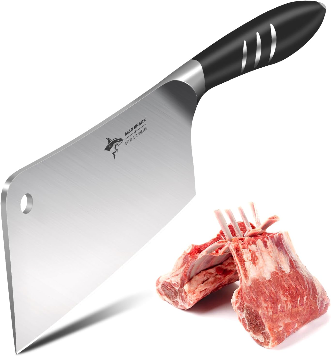 Heavy Duty 7.5 Inch Meat Cleaver Knife for Bone Cutting, Butcher Razor ...