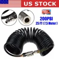 Heavy Duty 7.5M 1/4" Npt Air Compressor Hose Pneumatic Tube With Quick ...